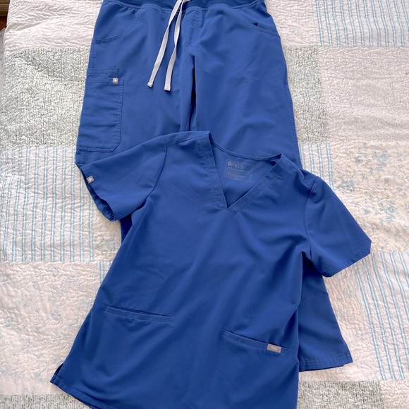 Figs | Other | Figs Denim Blue Scrubs Kade L Casma M | Poshmark